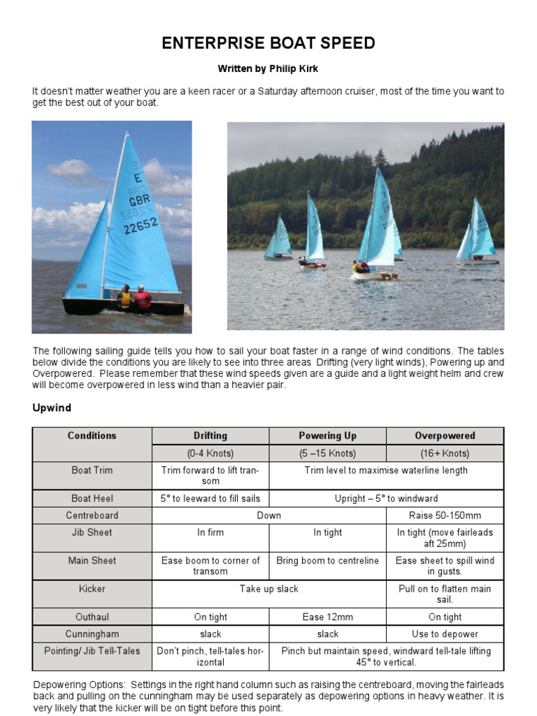 Boat Speed Guide | PDF | Sail | Ships