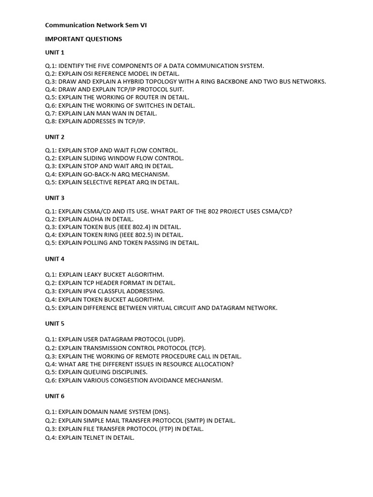 CN Questions & Solved Numericals | PDF | Computer Network ... CN Questions & Solved Numericals | PDF | Computer Network ...