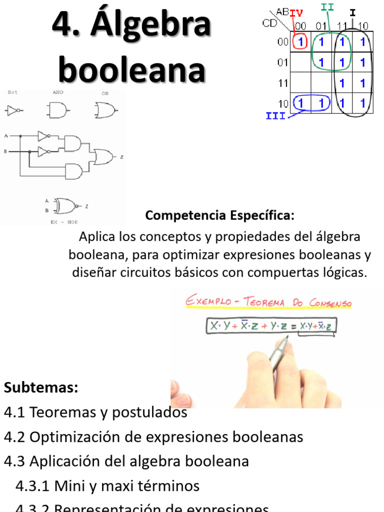 Algebra Booleana | PDF | Álgebra de Boole | Enseñanza de matemática