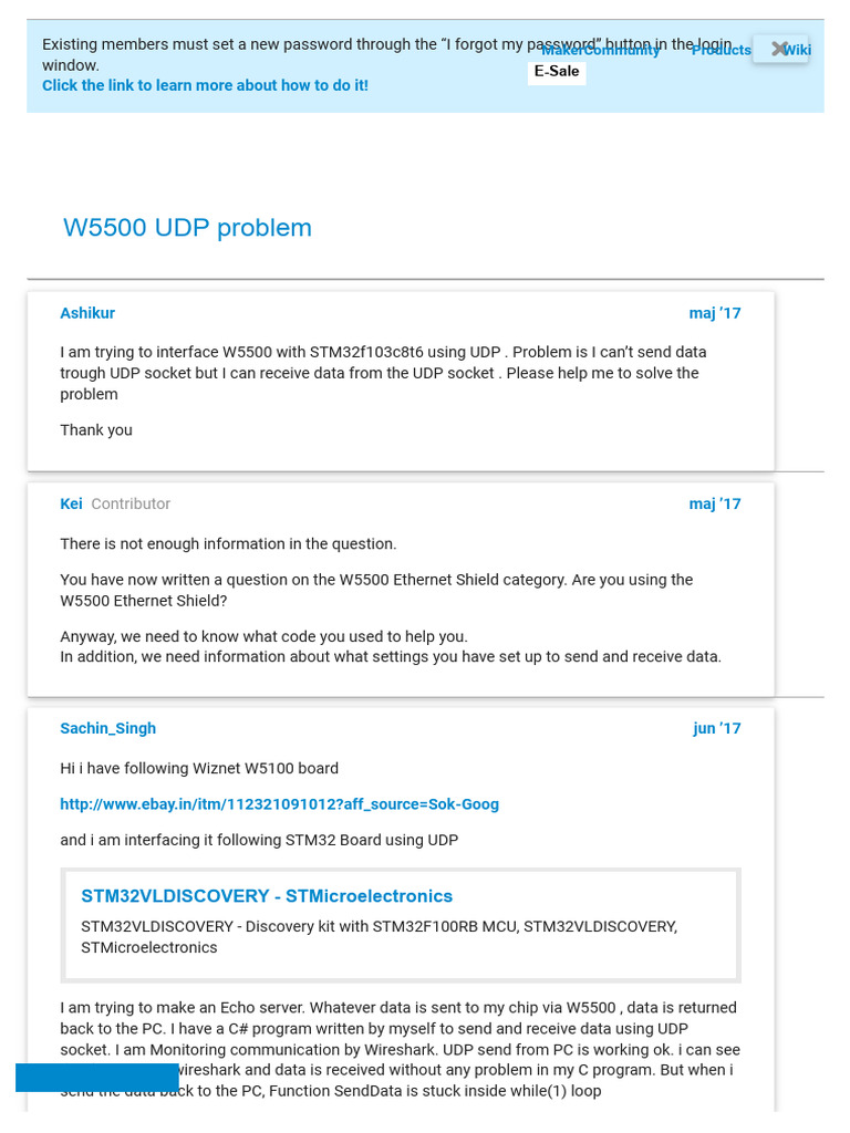 W5500 UDP Problem - Open Hardware - W5500 Ethernet Shield - WIZnet Developer Forum | PDF ...