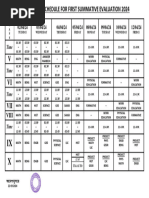 Time Table 2024 - 2025 | PDF