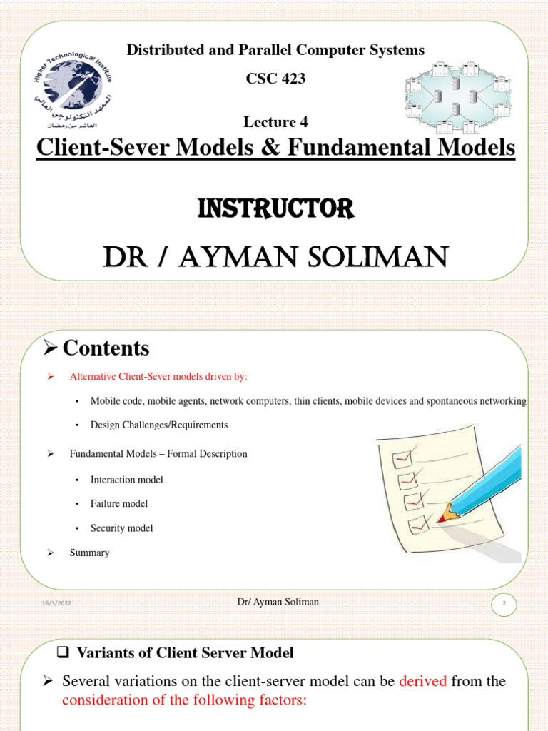 CSC423 - Lec4 - Distributed and Parallel ComputerSystems | PDF ...