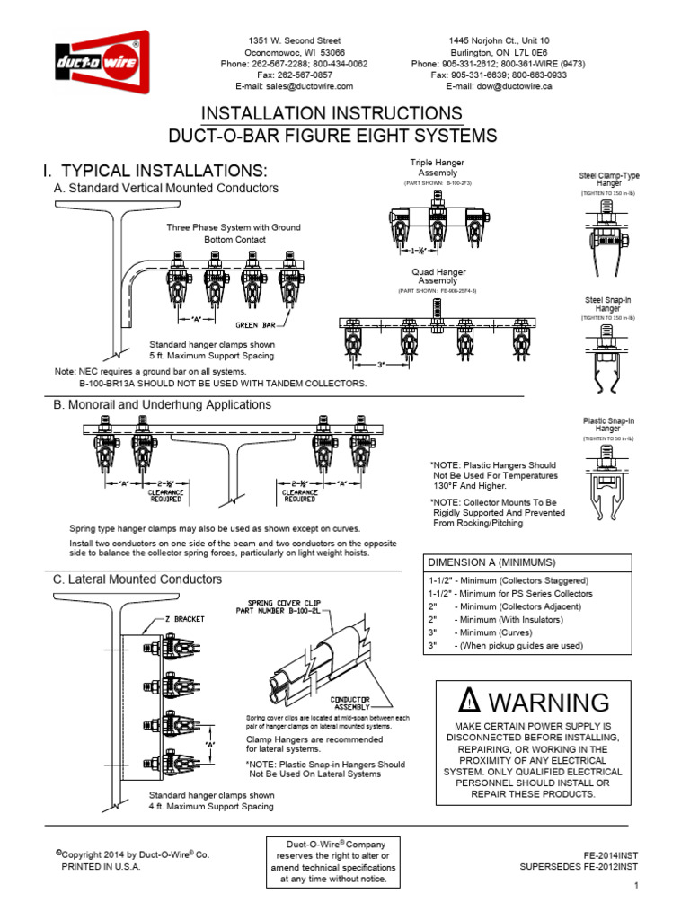 Installation Figure 8 Conductor Bar Systems | PDF | Electrical ...