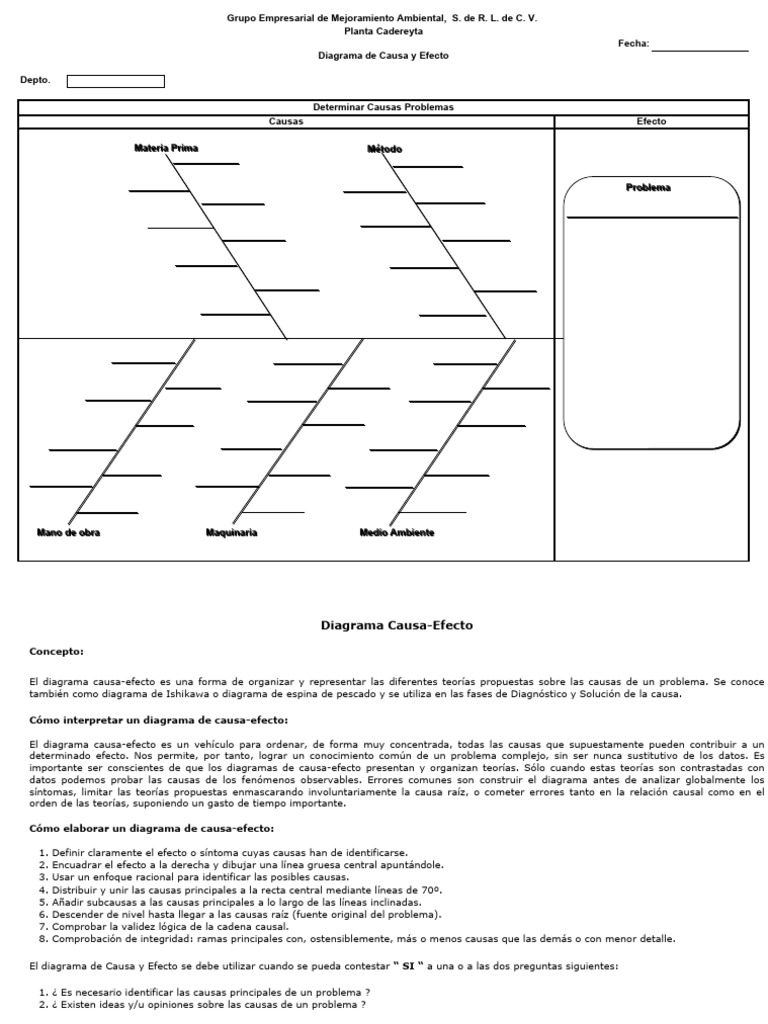 Diagrama Causa y Efecto | PDF