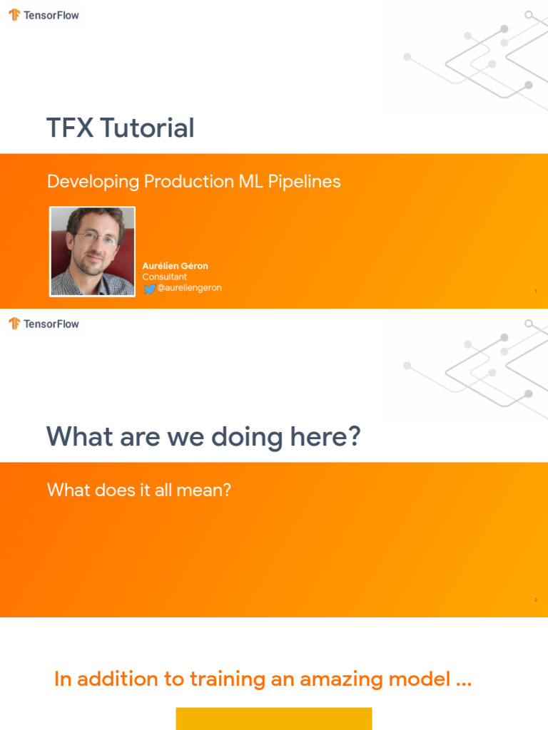 Production ML Pipelines With TensorFlow Extended - TFX - Presentation | PDF | Apache Spark ...