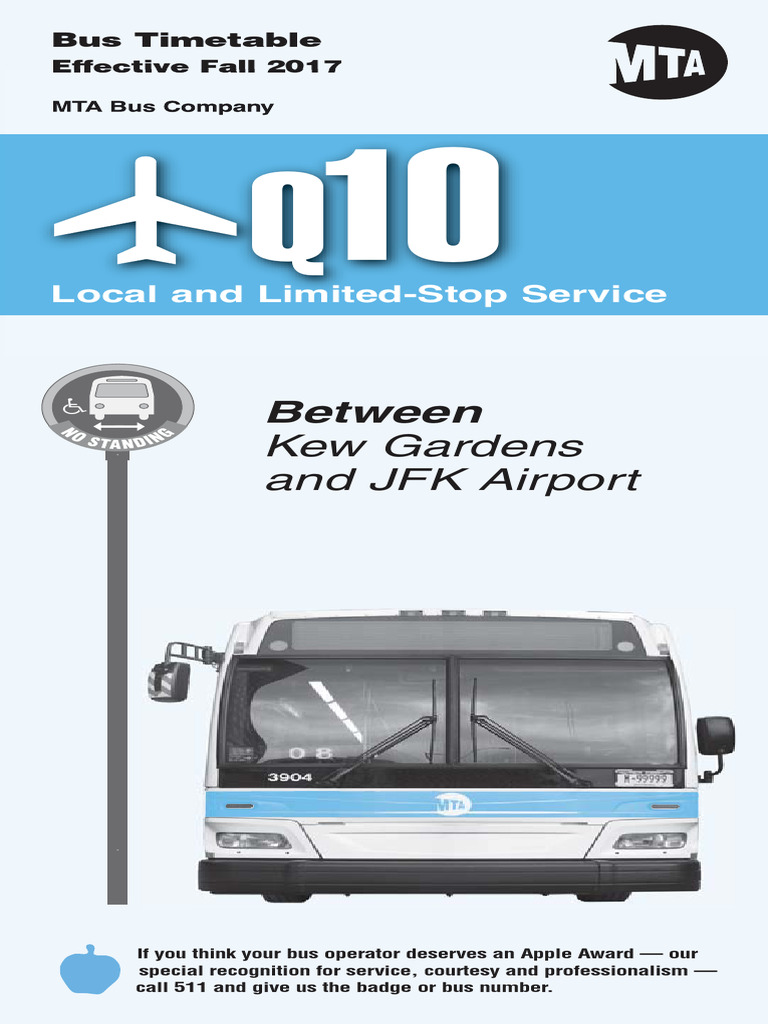 Q10 Kew Gardens - JFK Airport-1 | PDF | Public Transport | Transport