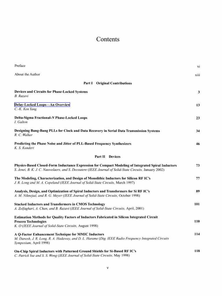 PLLs in High Performance Systems - Final | PDF | Mosfet | Capacitor
