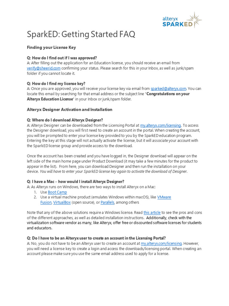 SparkED+Getting+Started+FAQ | PDF | System Software | Information Technology