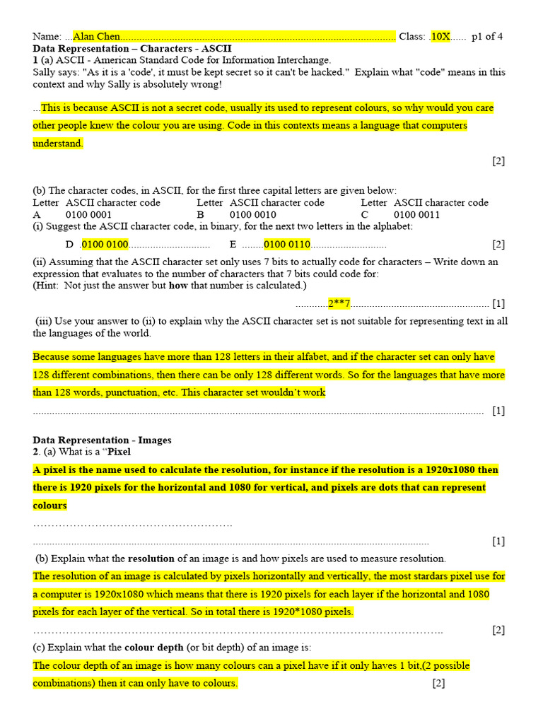 2 B C D e Data Rep Comp Jan 2023 | PDF | Sampling (Signal Processing ...