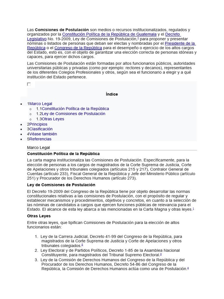 Comisiones de Postulacion | PDF | Fiscal | Judicaturas