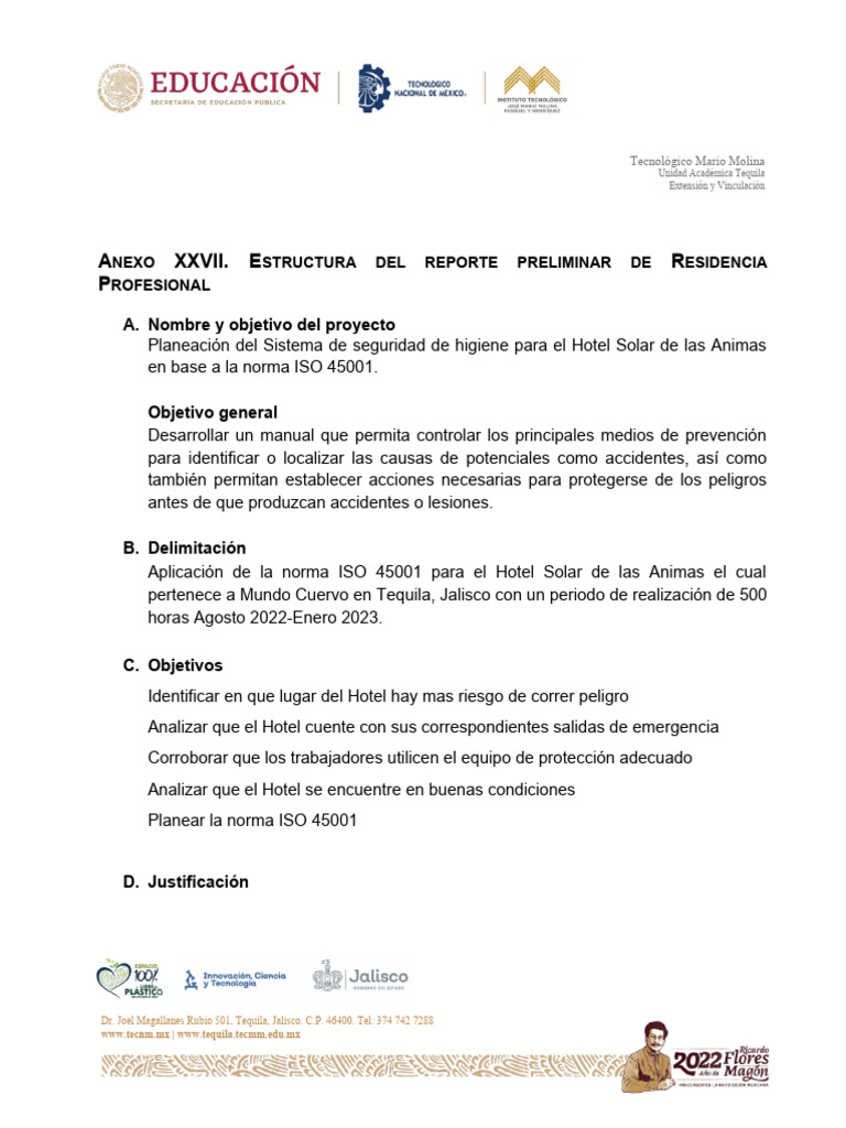 Anexo Xxvii Estructura - de - Anteproyecto | PDF | Hotel