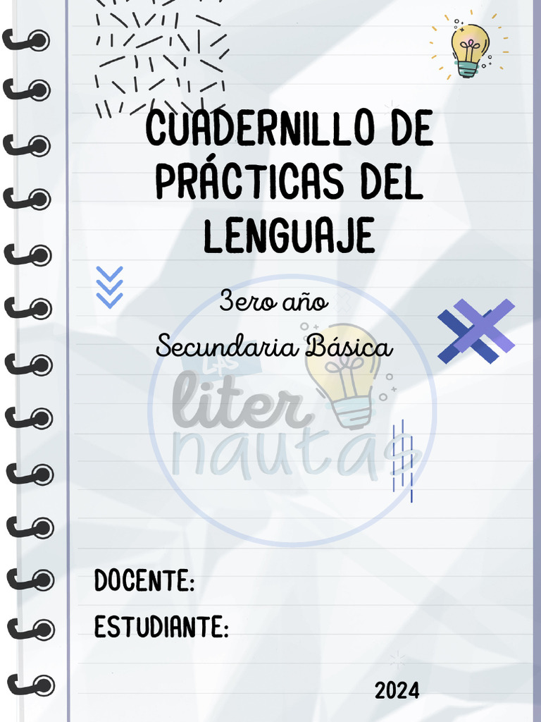 Cuadernillo 3ero Plg Pdf Verbo Conjugación Gramatical
