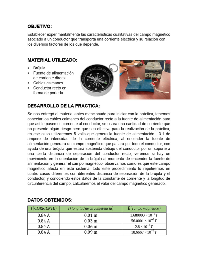 Campo Magnético en Conductor Recto | PDF | Electromagnetismo | Campo ...