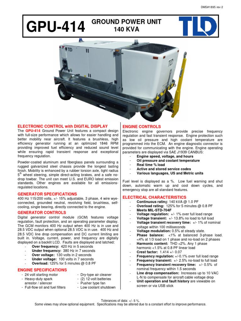 Gpu 414 | PDF | Engines | Electric Generator