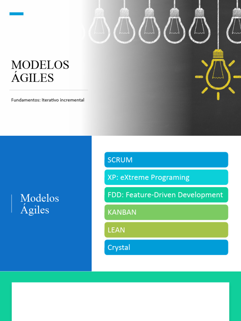 Modelos Ágiles: SCRUM, XP, FDD y más | PDF | Lean Manufacturing | Scrum ...