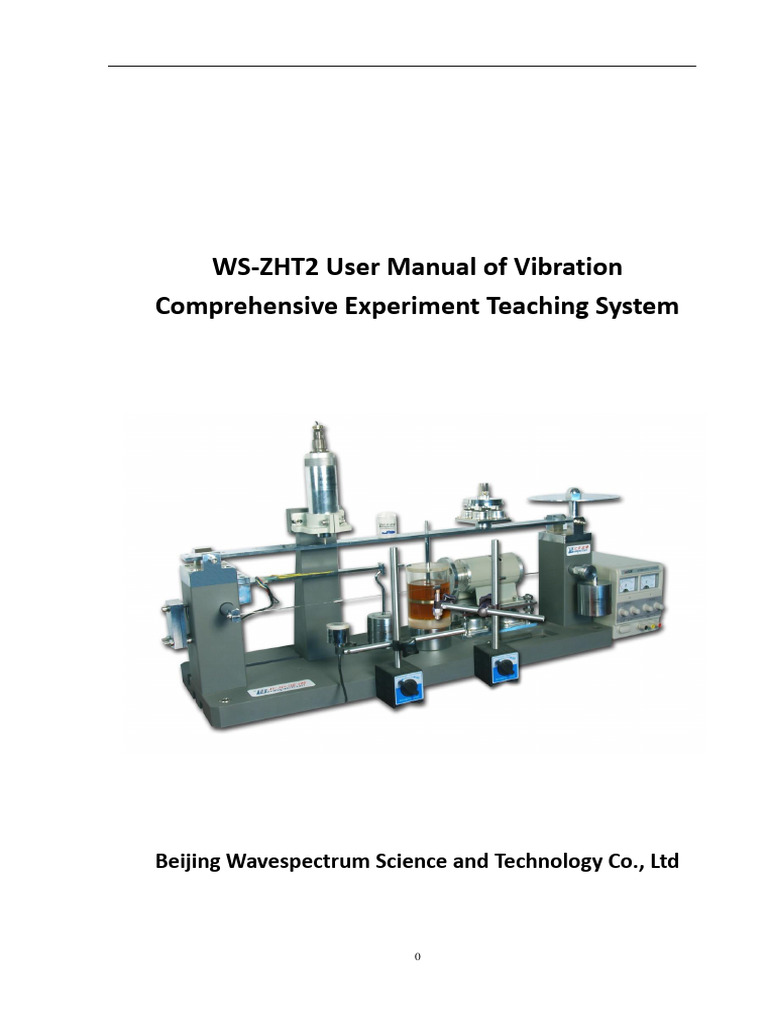 STRL Dynamics Lab Manual - WS Manual of ZHT2 Software Vib'EDU | PDF | Amplifier | Spectral Density