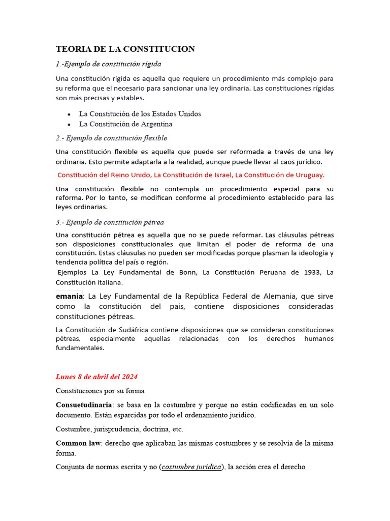 TEORIA DE LA CONSTITUCION | PDF | Constitución | Estado (política)