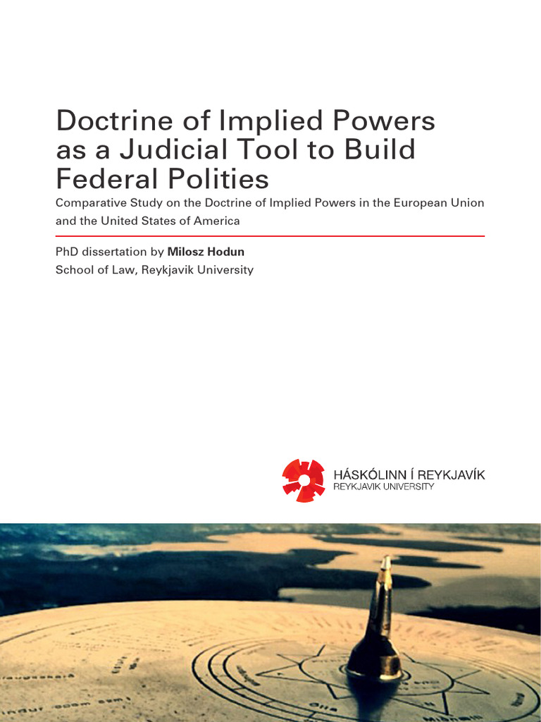 Doctrine of Implied Powers As A Judicial... | PDF | Necessary And ...