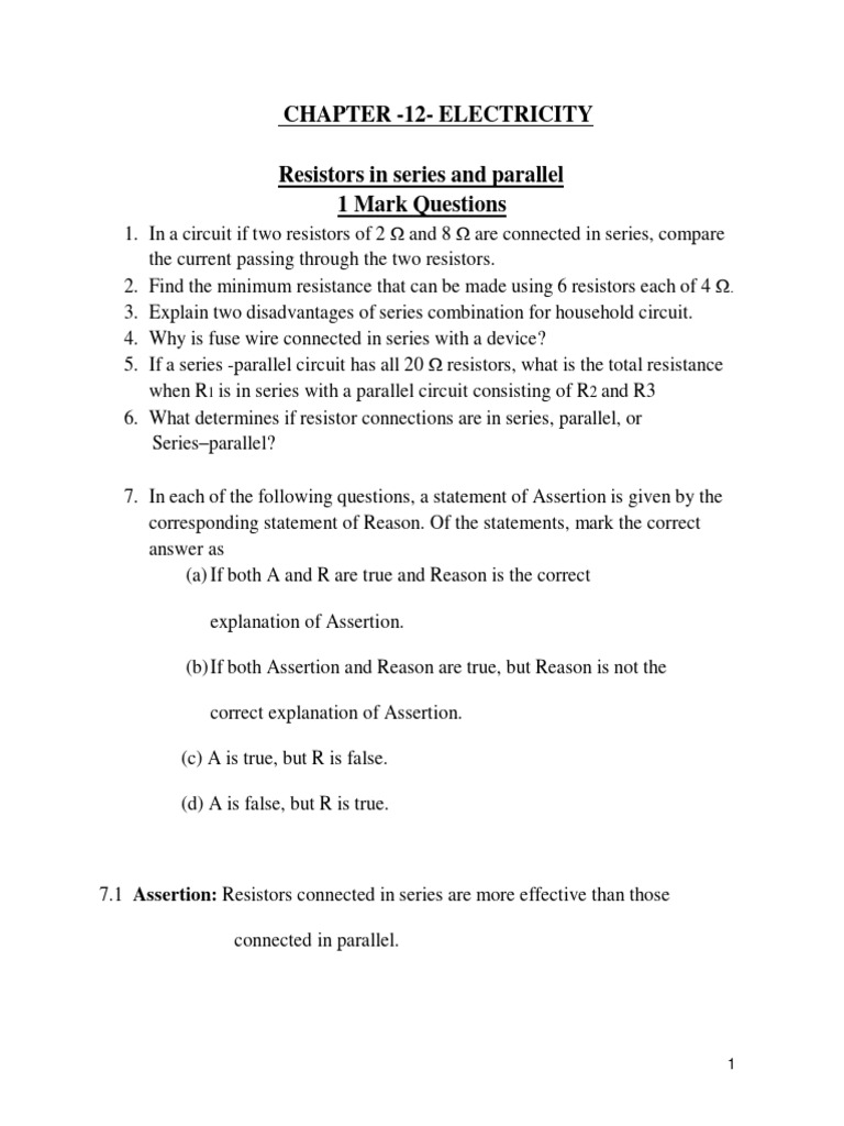 Electricity - Part 2 | PDF | Series And Parallel Circuits ...