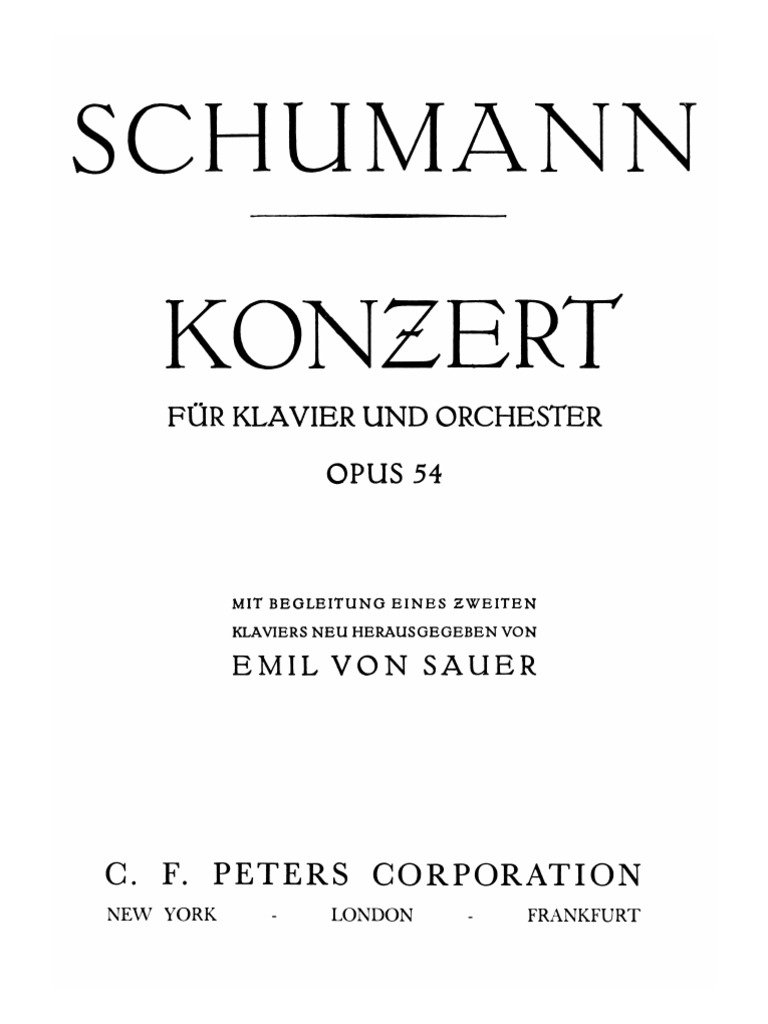 Schumann - Piano Concerto Op54 - 2 Pianos | PDF