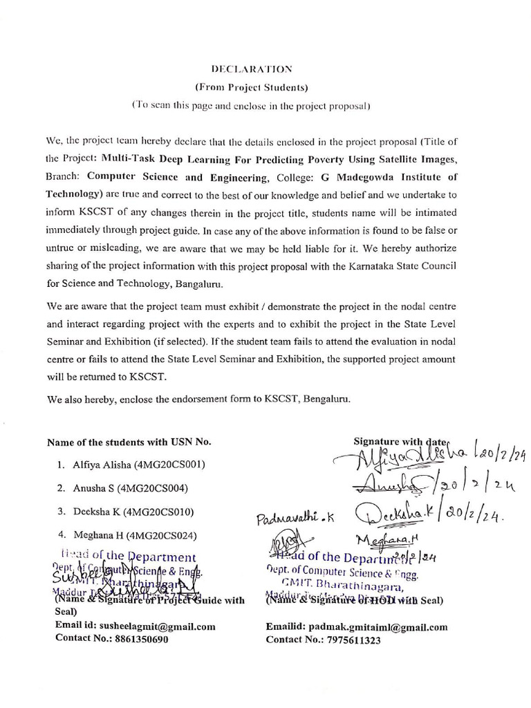 02 - Predicting Poverty Using Satellite Images - Declaration - Endorsement-Compressed | PDF