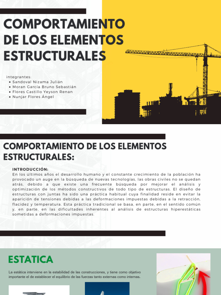 ELEMENTOS ESTRUCTURALES | PDF | Ingeniería mecánica | Física Aplicada e Interdisciplinaria