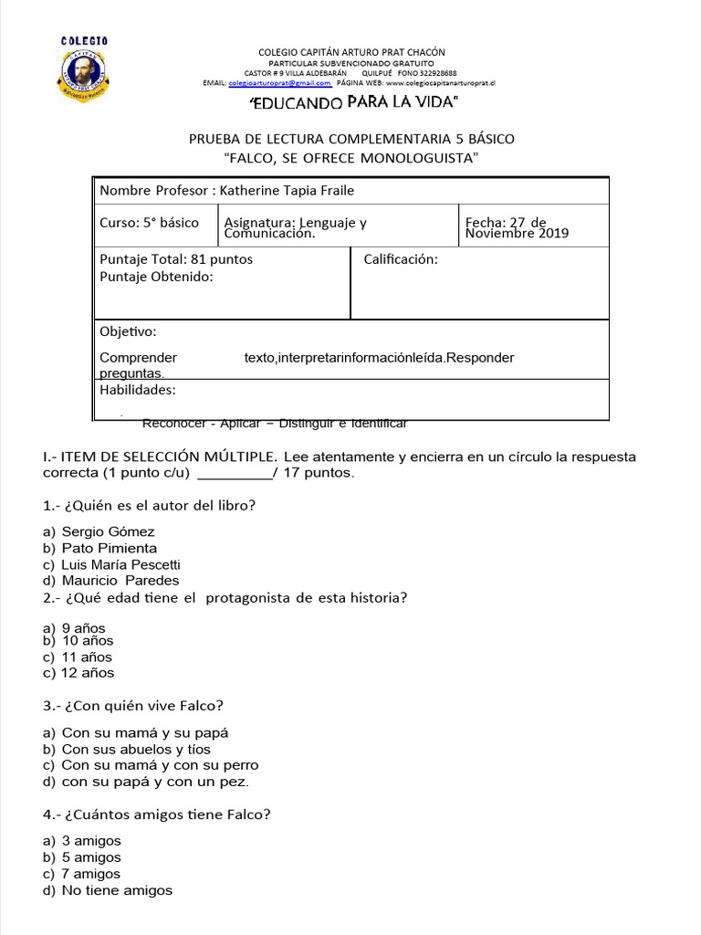 PDF Prueba Libro Falco | PDF