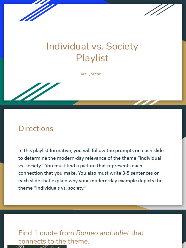 Individual Vs | PDF | Characters In Romeo And Juliet