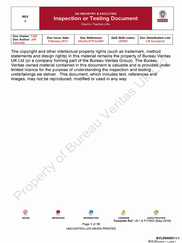 BVL00000011 - Exhibit IL - 2 - Procedure Mech - LIF - Proc - 001 ...