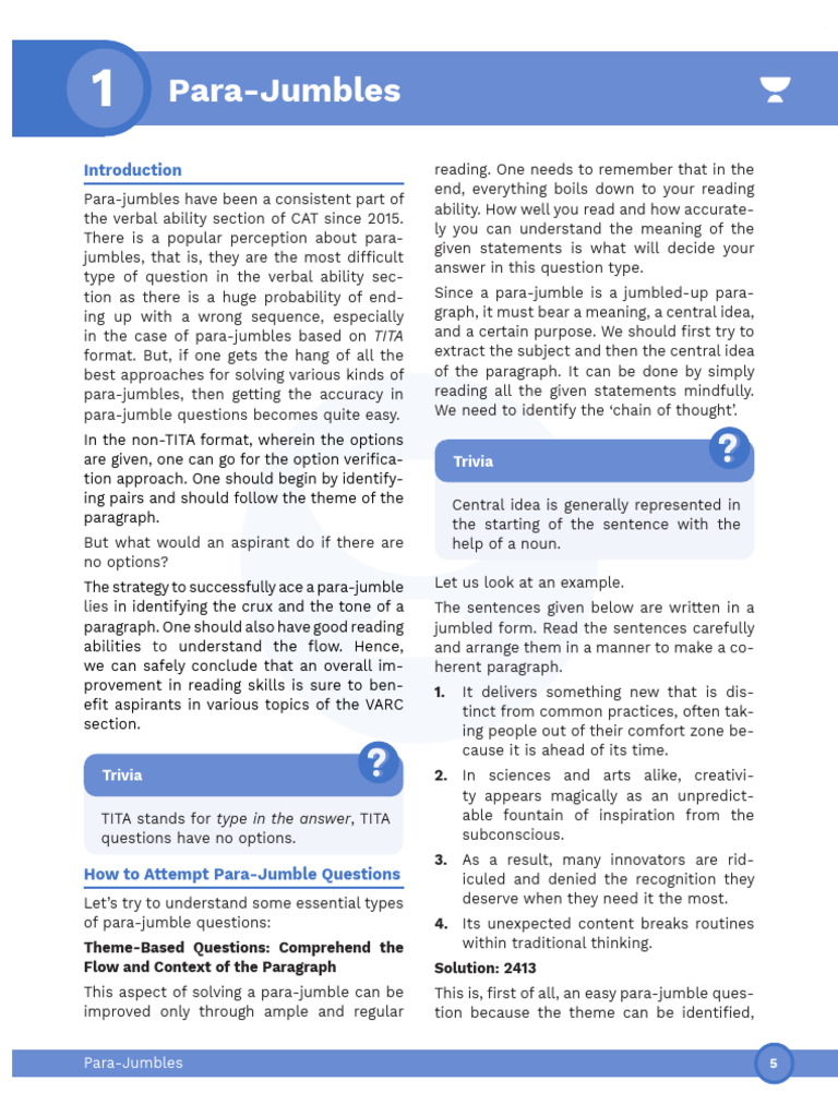 Para Jumbles | PDF | Pronoun | Thought