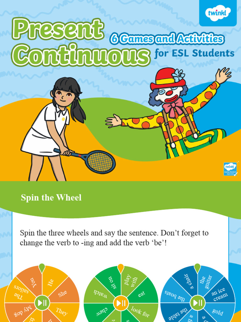 Present Continuous Games and Activities A2-B1 | PDF