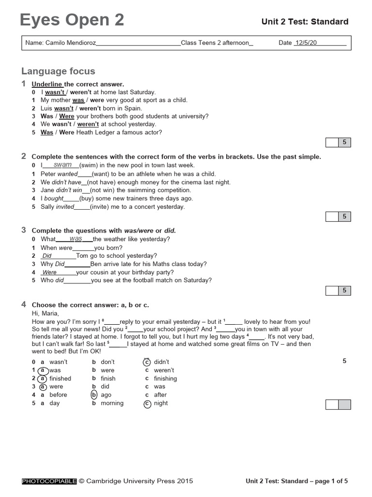 Unit 2 - Standard Test, Customisable | PDF | J. K. Rowling | Harry Potter