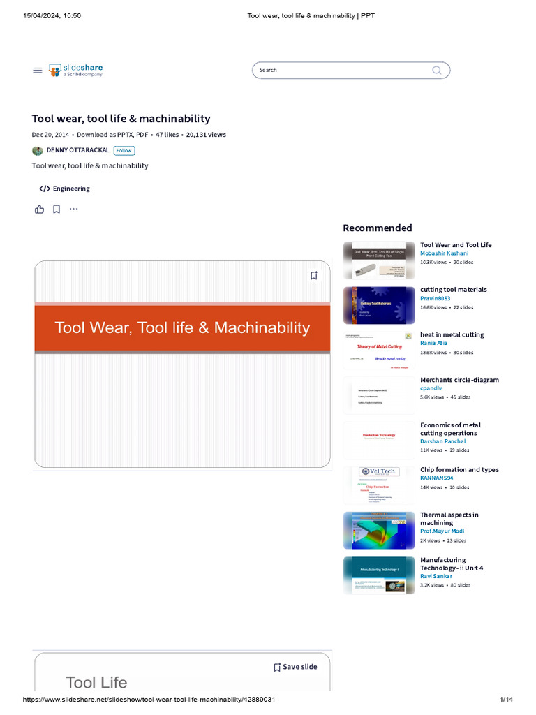 Tool Wear Tool Life And Machinability Pdf Wear Steel