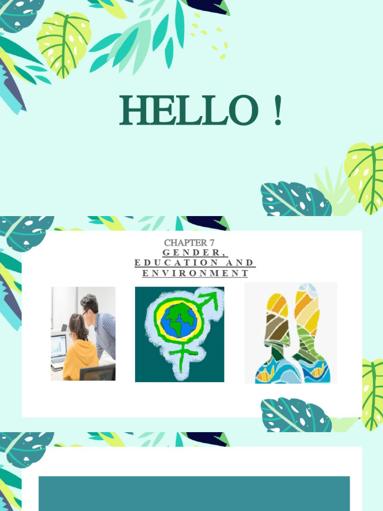Gender Education and Environment Presentation WPS Office | PDF | Ecofeminism | Gender
