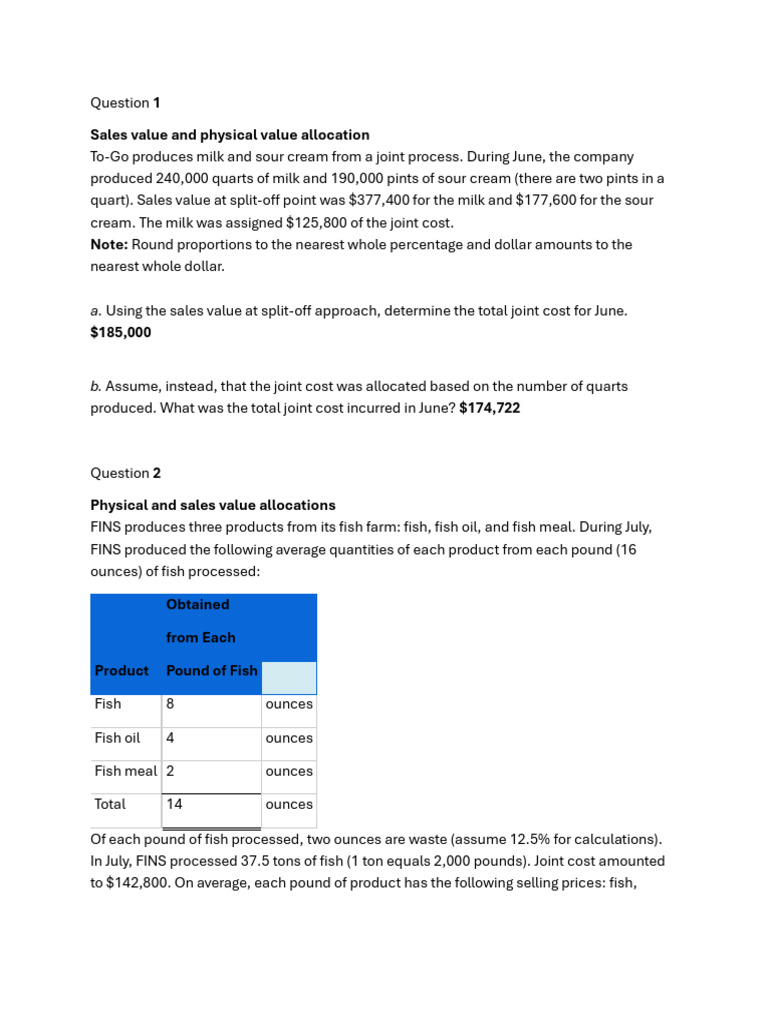 Chapter 11 Practice | PDF | Cost | Prices