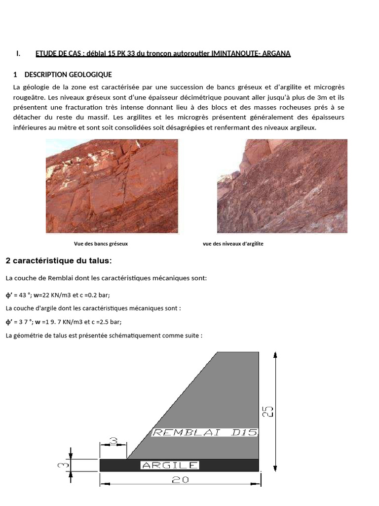 Stabilisation du talus autoroutier IMINTANOUTE | PDF