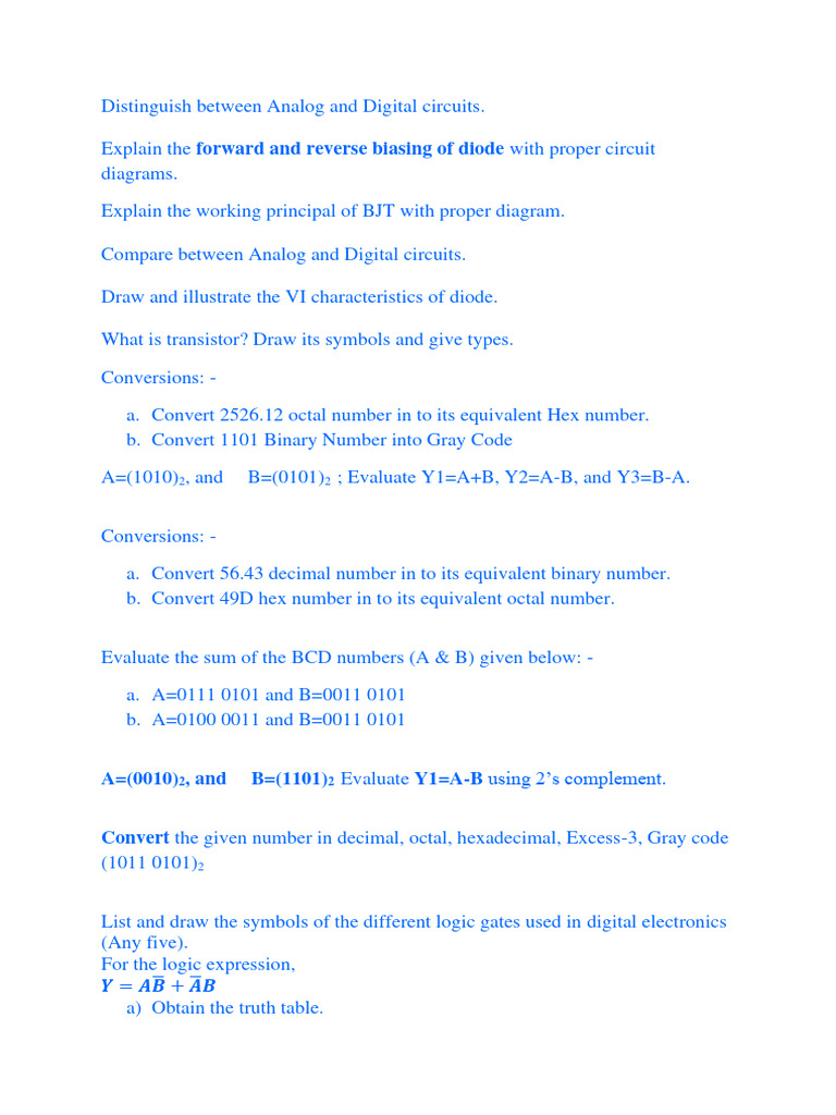 Question Bank Module Wise | PDF | Logic Gate | Parameter (Computer Programming)