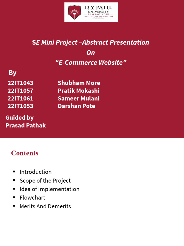 E-Commerce Website Project Overview | PDF | E Commerce | Online Shopping