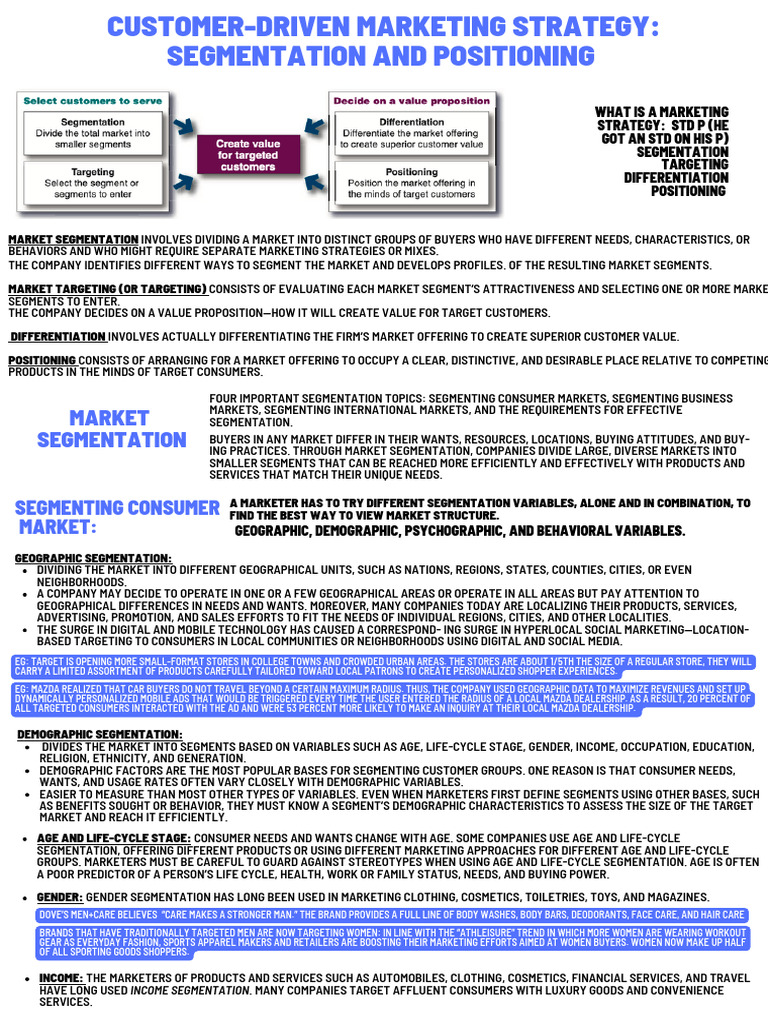Marketing Segmentation Guide | PDF | Market Segmentation | Marketing