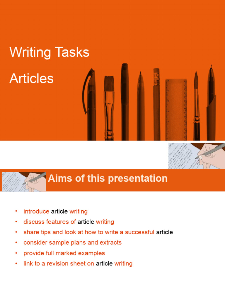 Article Writing PPT G 8 | PDF | Magazines | Word