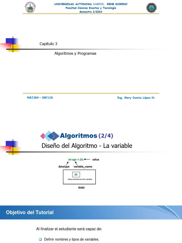 Cap3 - 2 La Variable | PDF | Variable (informática) | Algoritmos