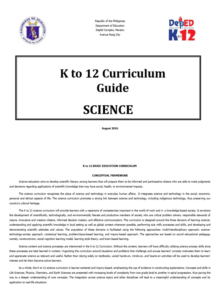 Science CG - With Tagged Sci Equipment - Revised | PDF | Learning | Science