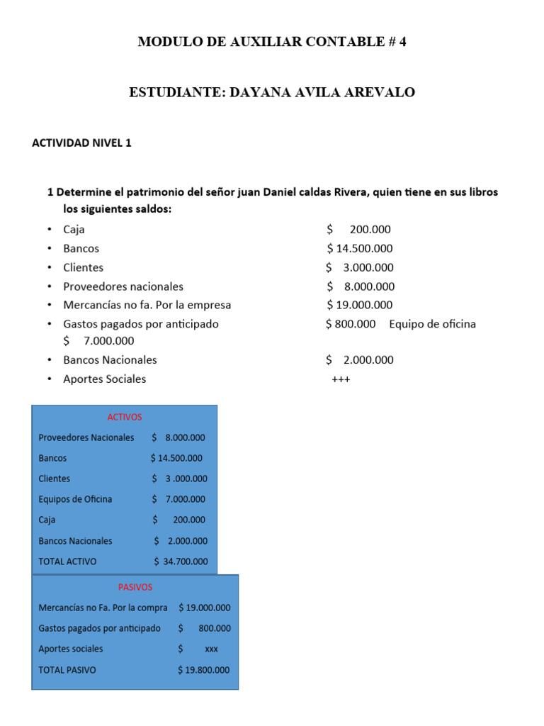 Actividad Modulo 4 | PDF | Contabilidad | Impuesto al valor agregado