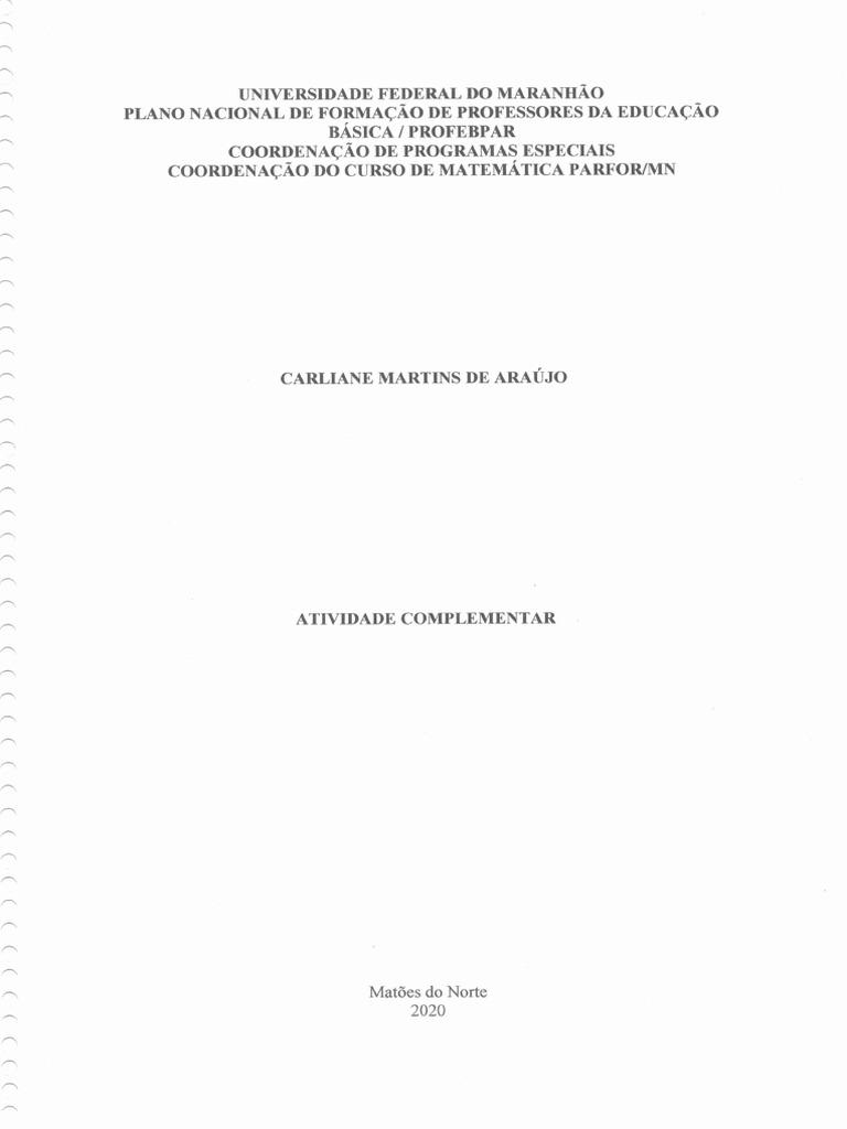 Atividade Complementar | PDF