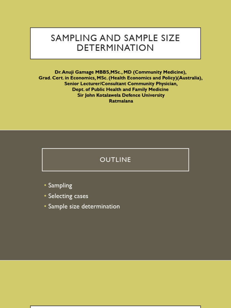 Sampling and Sample Size Determination - Unlocked | PDF | Sampling ...