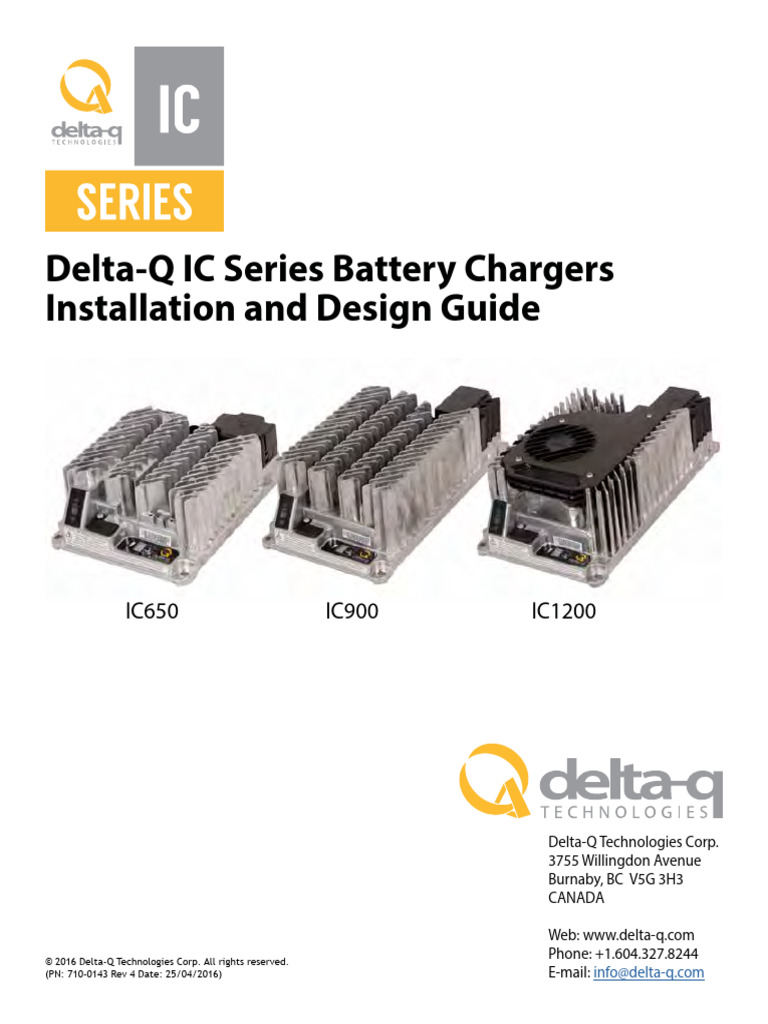 Crossfire-E1-Delta-Q-Charger-IC1200-manual de Cargador 6210 | PDF ...