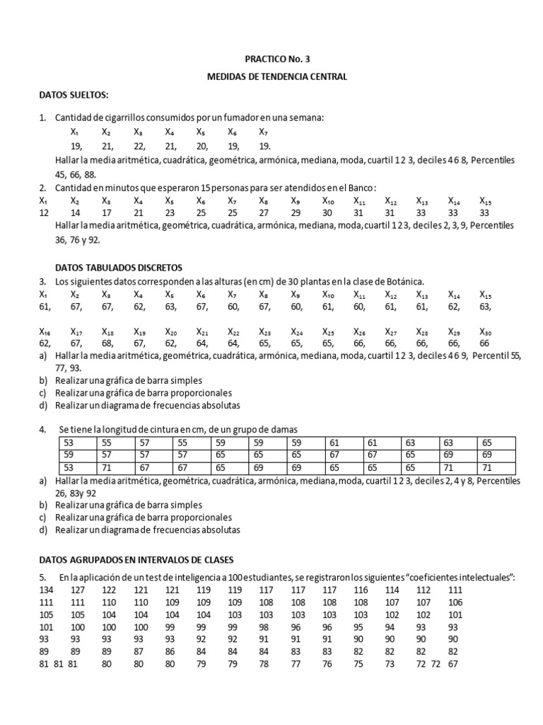 Practico 3 MTC | PDF | Mediana | Cuantil