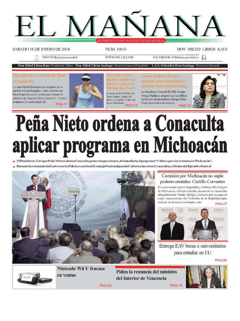 El Mañana 18 01 14 (Coralon NEza) | PDF