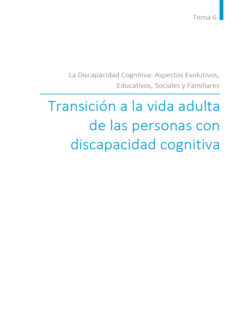 Tema6 Cognitiva | PDF | Adultos | Invalidez