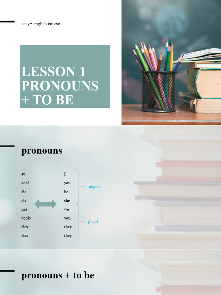 Pronouns and "To Be" Basics | PDF